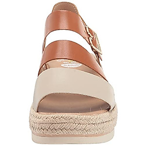 Dr. Scholl's Shoes Women's Once Twice Espadrille Wedge Sandal, Honey Brown, 8