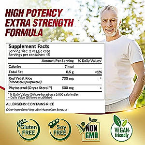 LABO Nutrition CHOLRestore – Red Yeast Rice with Phytosterol Health Supplement, Supports Healthy Cholesterol Levels, Citrinin & Aflatoxin Free, 90 Vege Capsules 3x3