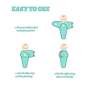 Swaddle Blanket Newborn Adjustable Sleep Sack Wrap,Soft Cotton,0-6 Months,3 Pack