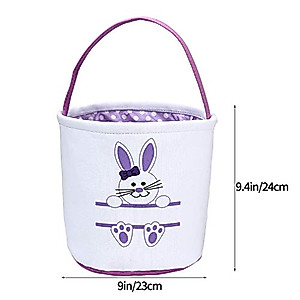 Easter Basket for Kids Easter Bunny Basket Easter Gift Bags Eggs Hunt Bag Kids Easter Tote Bag Easter Decorations