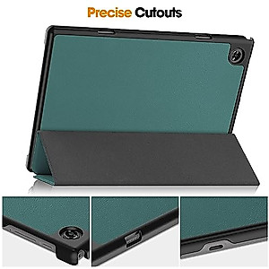 Smart Case for Teclast M40 Pro 10.1'', Ratesell Lightweight Trifold Stand Smart Case Cover with Auto Wake/Sleep for TECLAST M40 Pro / M40 / P20HD / P20S Tablet Blackish Green
