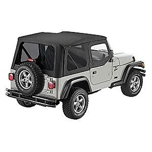 Pavement Ends by Bestop 51197-35 Black Diamond Replay Replacement Soft Top Tinted Back Windows with Upper Door Skins for 1997-2006 Jeep Wrangler