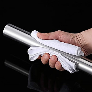 HelferX 15 inch Long Stainless Steel Rolling Pin for Baking - Perfect for Fondant, Dumpling, Ravioli, and Pizza Dough