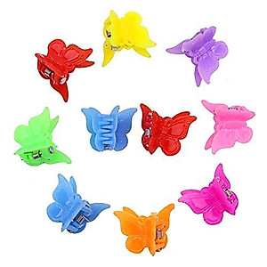 WEFOO 100 Pack Butterfly Hair Clips for Girls and Women, Beautiful Bulk Small Mini Butterfly Hair Clips, Assorted Color