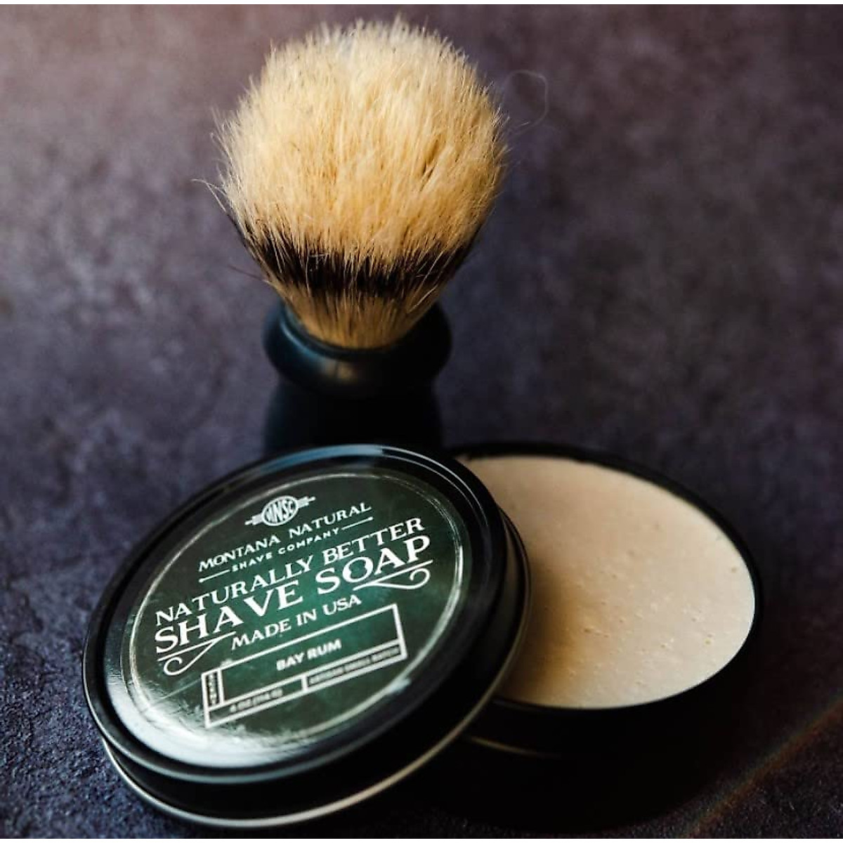 MNSC Old Faithful Artisan Small Batch Shave Soap for a Naturally Better Shave - Smooth Shave, Hypoallergenic, Prevent Nicks, Cuts, and Razor Burn, Handcrafted in USA, All-Natural, Plant-Derived
