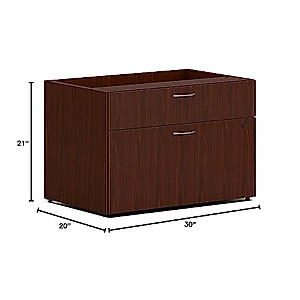 HON Mod Low Personal Credenza, 21 x 30 x 20, Mahogany