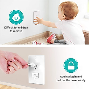 Outlet Covers Baby Proofing (40 Pack) with Hidden Pull Handle Outlet Plug Covers Prevent Electric Shock Hazard Outlet Protector Difficult for Kids to Remove Child Proof Outlet Covers
