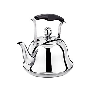 Kettle - Stainless Steel Whistle Kettle Gas Induction Cooker Kettle Household Gas Kettle Creative Teapot (Capacity : 2L, Color : Gold)