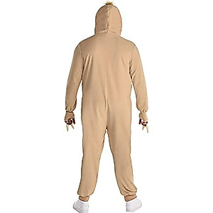 amscan Sloth Zipster Jumpsuit- Plus XXL For Adult | Light Brown and Beige - 1 Pc