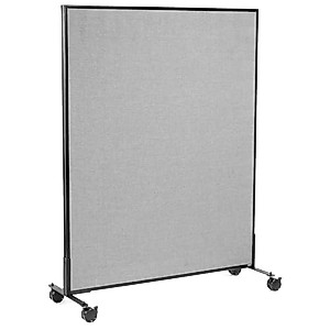 Global Industrial 48-1/4"W x 63" H Mobile Office Partition Panel, Gray