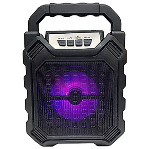 FM Radio TF/USB MP3 Player Bluetooth Portable Speaker Rechargeable-Black