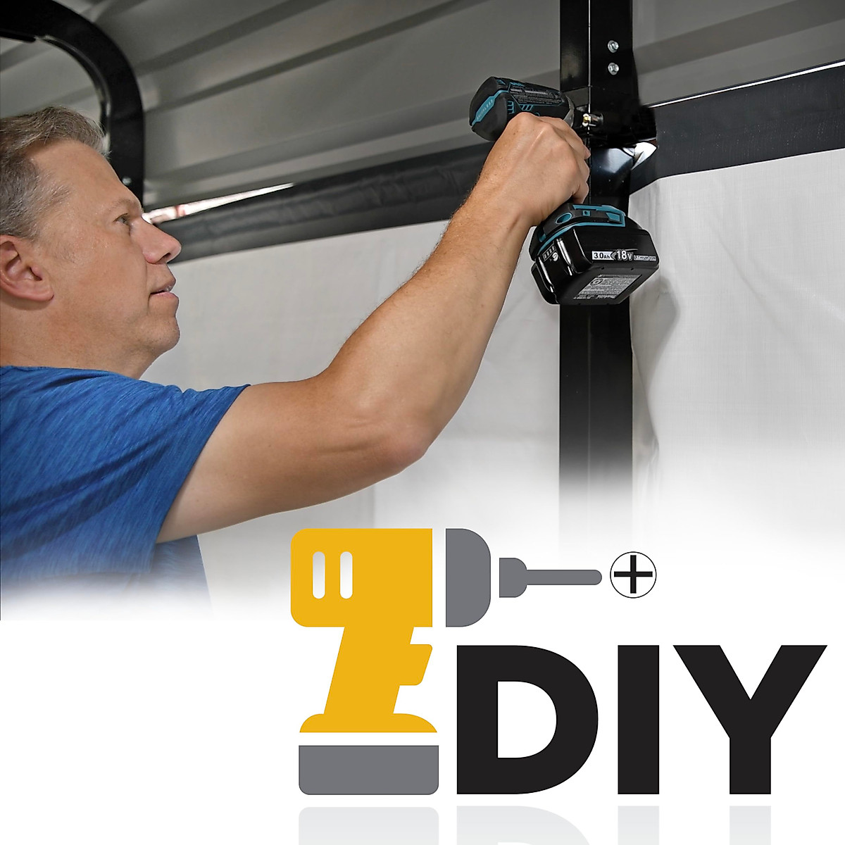 Arrow 29' x 9' One-Sided Carport Enclosure Wall Kit for 7' or 9' Carports, Heavy-Duty Galvanized Steel Carport Enclosure Panel, 1 Wall, Charcoal