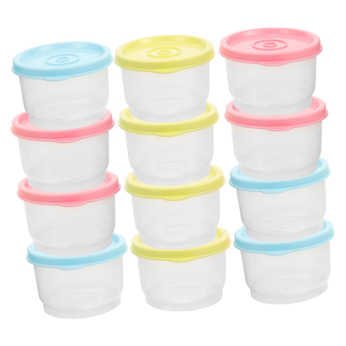 GREENADSCAPE Baby Food Storage Boxes Set of 12 Mini Containers for Baby Food Box Dishwasher Safe Color