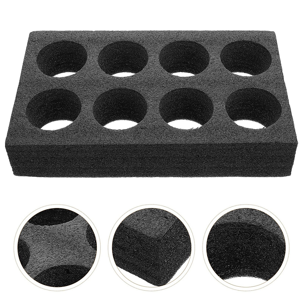 Foam Cup Glass Holder for Coffee - Sponge Foam Holds 8 Mugs - Takeout Coffee Drink Carrier Trays Packing Tool for Caravans, Camping, Boats, Motorhomes