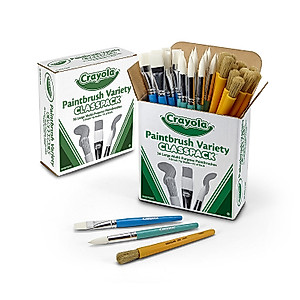 Crayola Paintbrush Variety Classpack, School Supplies, 36 Large Paint Brushes For Kids, Assorted