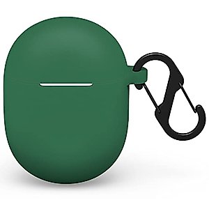 Geiomoo Silicone Case Compatible with Google Pixel Buds Pro, Protective Cover with Carabiner (Emerald Green)