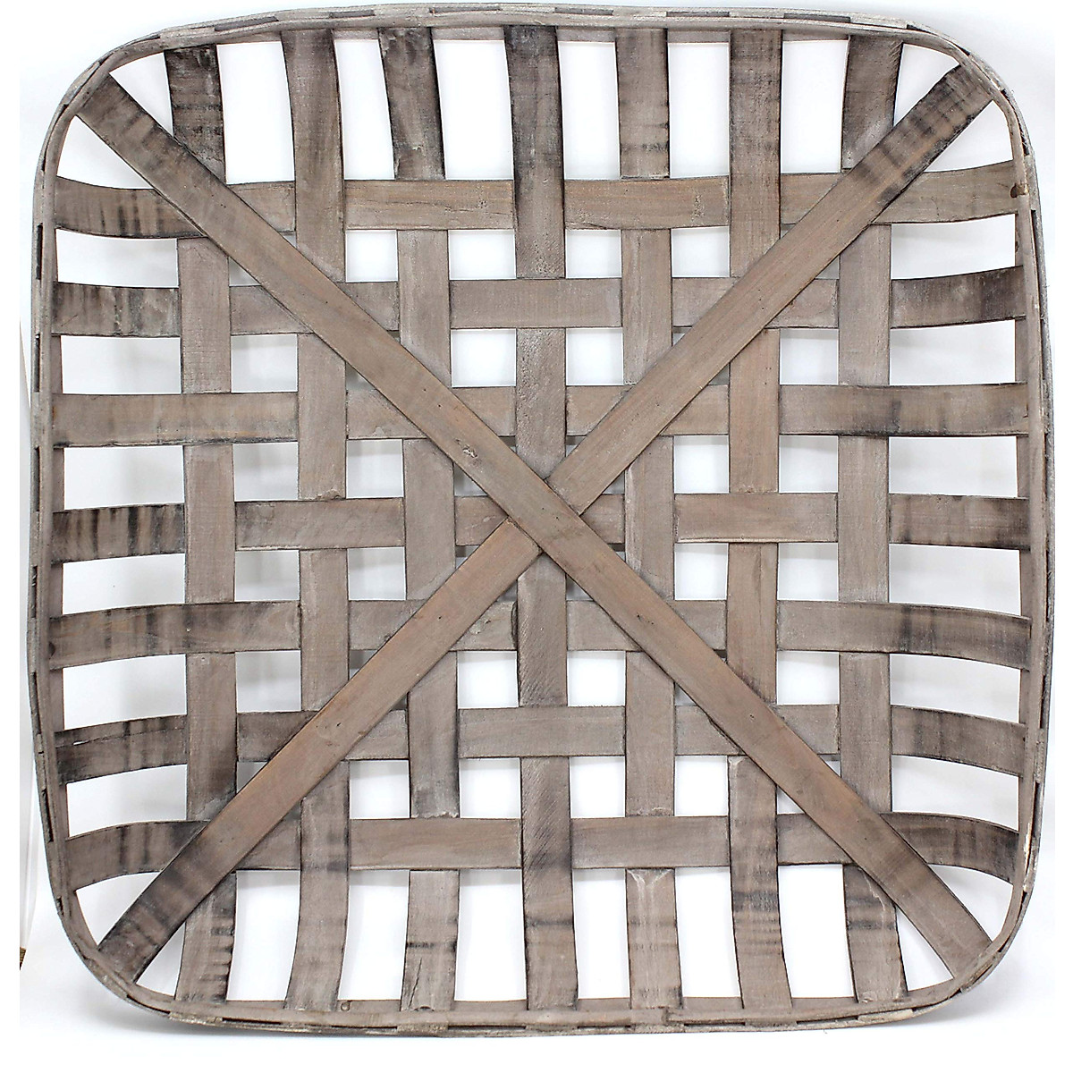 Silvercloud Trading Co. Tobacco Basket, Farmhouse Decor, Med 21" Square