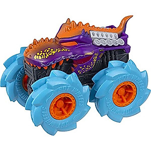 Hot Wheels Monster Trucks Twisted Tredz Creature Themed 1:43 Scale Flywheel Friction Motor Assorted Stylized Giant Wheels Power Over Terrain and Obstacles for Crashing and Smashing Action Kids