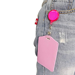 SHAN RUI 20pcs Retractable Badge Holder Reels with Clip for Name Card Key Card, 20 Colors