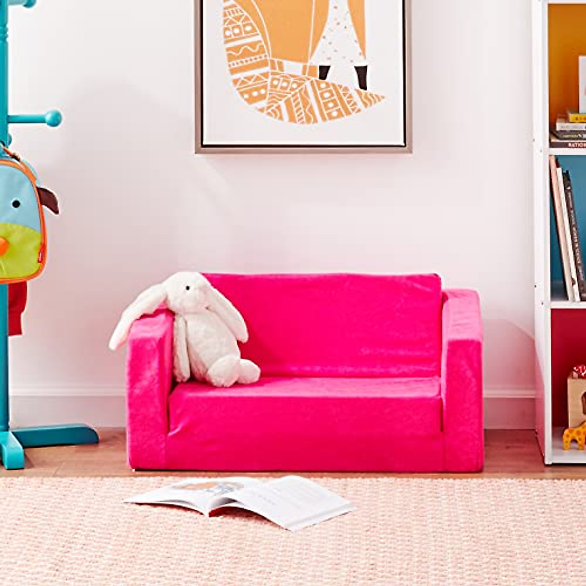 Fun Furnishings 55204 Furnishings Toddler Flip Sofa, Hot Pink