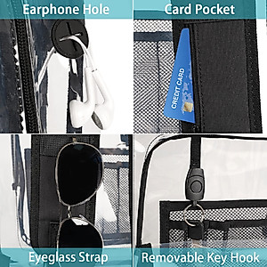 MATEIN Clear Bookbag, Anti Theft Transparent College School Backpack for Women Fits 15.6 inch Laptop