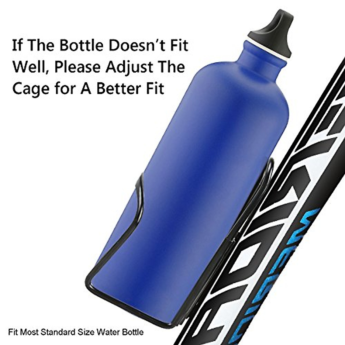 Water Bottle Cage - Lightweight Alloy Aluminum Water Bottle Holder for Bike - 2 Pack Bicycle Water Bottle Holder Brackets – Water Bottle Mount for MTB Bike, Road Bike - Easy to Install