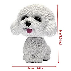 CYISONAL 2PCS Shaking Head Dog Toy Simulation Bobble Head Dog Toy for Car Interior Dashboard Ornament Car Furnishing Home Office Decor