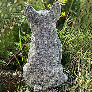 AUSUKY Dachshund Weiner Dog Doorstop Statue Garden Decor Resin Crafts Home Sculpture (French Bulldog)