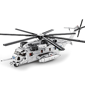 Mocsage Modern Military Helicopter Modular Building Blocks Set, 2192Pcs 1/35 for Sikorsky CH-53E Super Stallion Airplane Cosntruction Toys for MOC Lovers