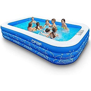 CFBF Inflatable Pool, 120" x 72" x 22" Full-Sized Family Inflatable Swimming Pool , Above Ground Blow up Pool for Kids, Adults, Toddlers, Outdoor, Garden, Backyard (120" x 72" x 22")