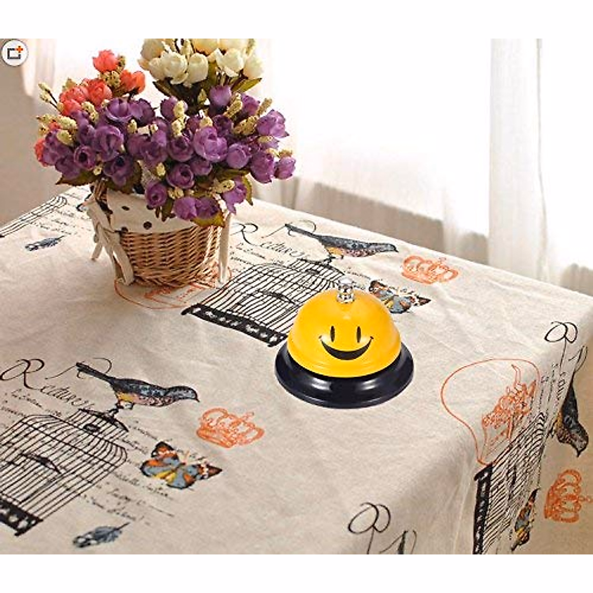 EMDMAK Call Bell, Service Bell for The Porter Kitchen Restaurant Bar Classic Concierge Hotel (3.35 Inch Diameter) (Yellow)