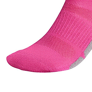 adidas Utility All Sport Over The Calf (OTC) Socks (1-Pair), Team Shock Pink/Light Onix Grey/Black, Small