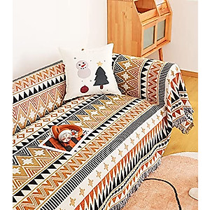 SYDVT Southwest Throw Blanket Aztec Navajo Blanket and Throws Tribal Blankets for Couch Bed Living Room Chair Sofa Decorative 51"x63"
