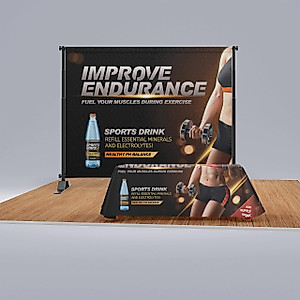 JJ'S PROMO Custom Step and Repeat Backdrop | 9ft Tension Fabric Banner Stand Backdrop | Excluding Aluminum Thick Tube Stand (Optional) | Personalized backdrops for Events | Made in California