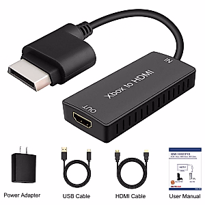 Y.D.F Xbox 360 HDMI Converter, Xbox 360 to HDMI Converter HD Link Cable for Xbox 360, Xbox 360 to HDMI Support 720P / 1080P. Compatible with Xbox 360 and Xbox 360 Slim.