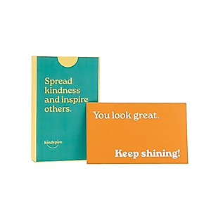 Kindspire Motivational Cards - 30 Acts of Kindness Cards (3.5" x 2.11") to Encourage Others. Minimal Inspirational and Appreciation Cards for Strangers, Friends, Coworkers, Children, with Option to