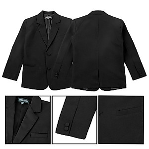 Spring Notion Baby Boys' Classic Fit Formal Black Dress Suit Set 6M (Small)