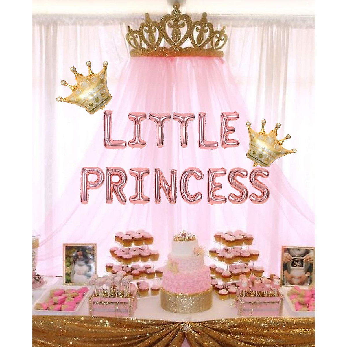 JeVenis Little Princess Baby Shower Decoration - Princess Balloon & Party Supplies for Birthday & Kids' Party