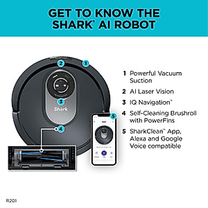 Shark AI Robot Vacuum, Black/Silver (RV2001)