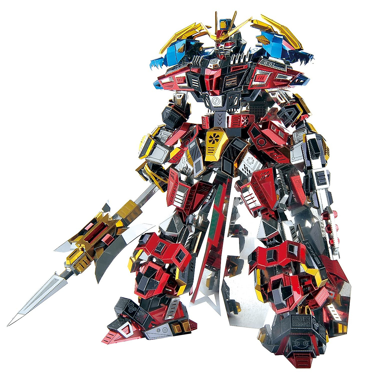 Microworld 3D Metal Model Kits, Lyu Bu 3D Metal Puzzle Mechanical Soldier Figure Warrior, Challenge Metal Earth Model Kits Jigsaw Brain Teaser DIY Art Craft Puzzles for Adults Men Boys