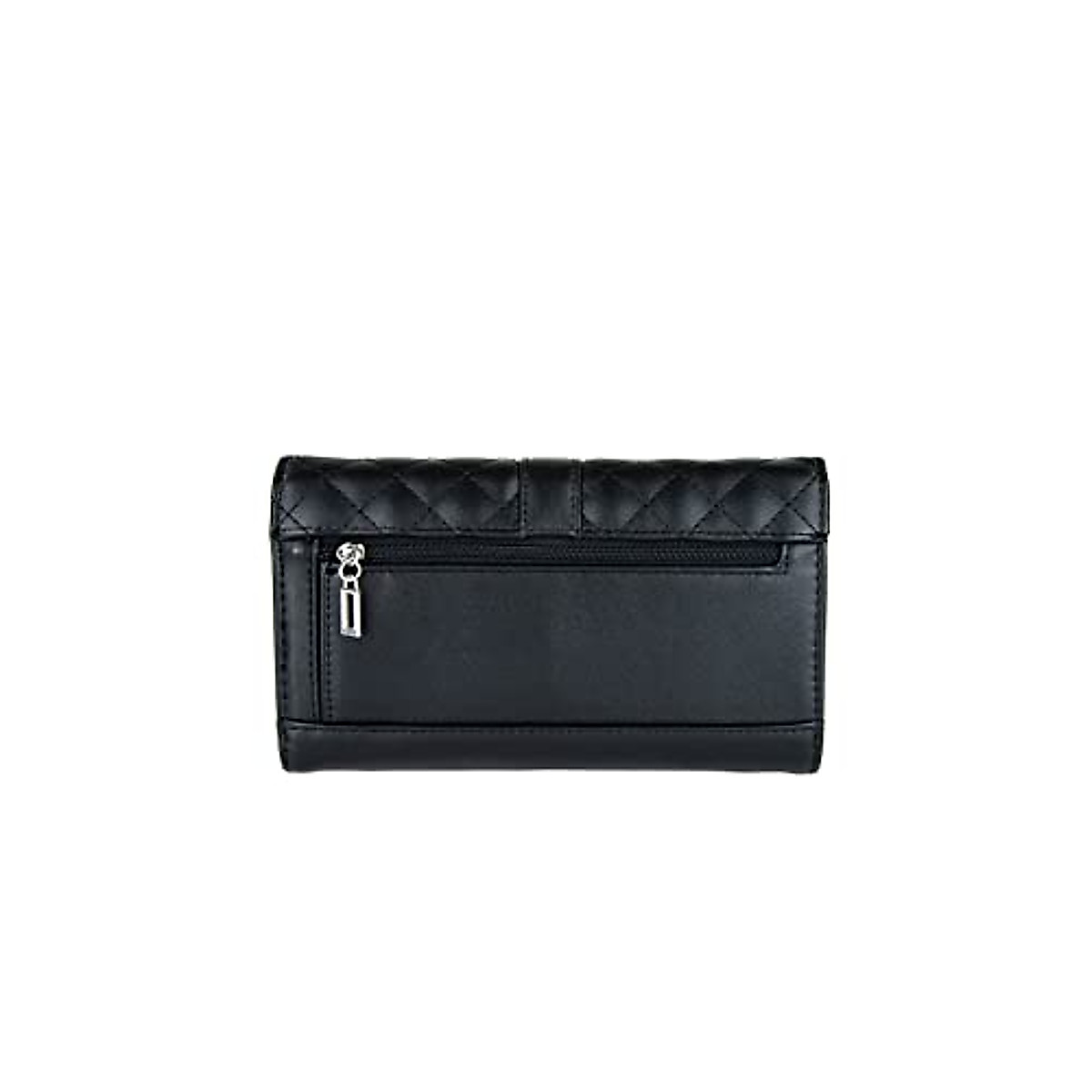 GUESS Women's Quilted Organizer Large Wallet Clutch Bag - Black