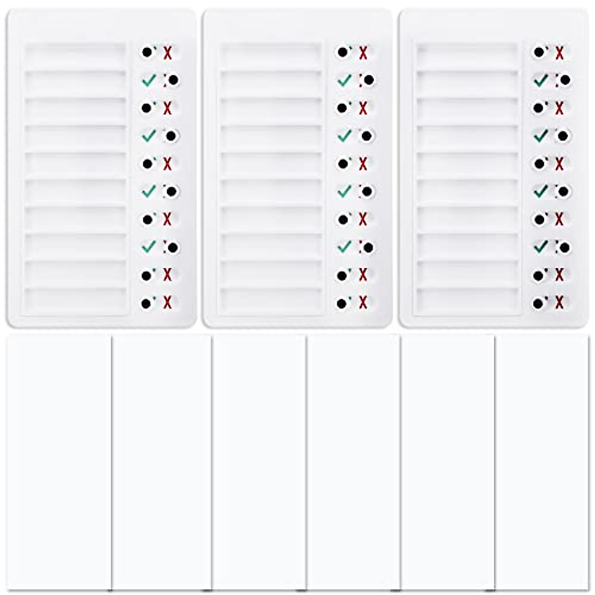 Eersida 3 Pcs to Do List Checklist Board, Daily Schedule for Kids, Chore Chart Memo Detachable Reusable Plastic RV Planner Home Travel (Blank Checklist)