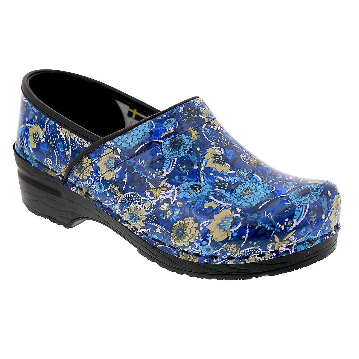 BJORK Swedish Comfort Women's Professional Printed Leather Clogs - Hydra (EU-38/7-7.5 US)
