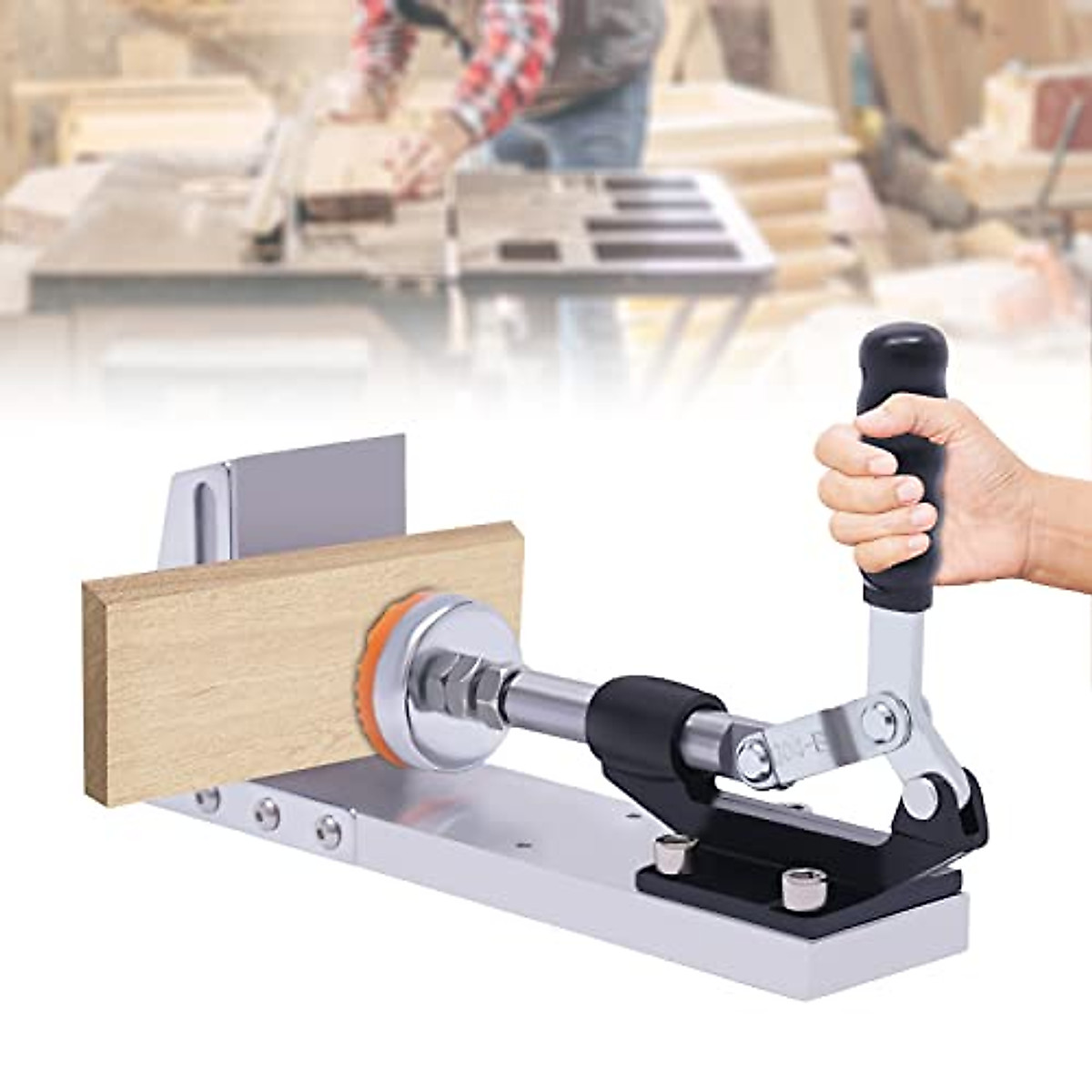 Pocket Hole Jig Kit, Professional Pocket Screw Jig Set 3/8in Hole All-in-One Joint Angle Tool Pre-Drilled Holes Wood Hole Jig System Kit For Hardwood, Softwood Woodwork Drill Pocket Holes