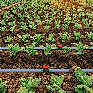 Supkiir 6 Pieces Drip Irrigation Shut-Off Valve 1/2 Inch Universal Drip Irrigation Tubing Coupling Valve