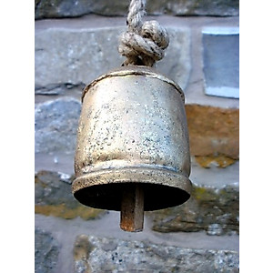 Carfar Handicrafts Shabby Chic Country Style Rustic Metal Hanging Giant Cow Bells