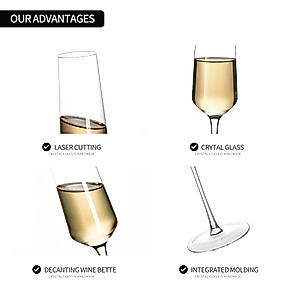 MACLETON Champagne Flutes Set of 4, Premium Stemmed Crystal Champagne Glasses – Exquisite Craftsmanship – Ideal for Home Bar, Special Occasions