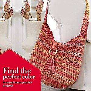 Premier Yarns Home Cotton Yarn, Ideal Knitting and Crochet Supplies, Made of Recycled Cotton, 96 yds, Rainbow