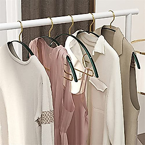 n/a Clothes Hanger Aluminum Alloy Wardrobe Space Saving Clothing Hanger Non Slip Drying Hanger Sweater Coat Pants Shirt Storage Rack (Color : Black, Size : 5pcs)