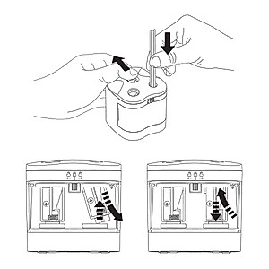 Derwent Pencil Sharpener, Battery Operated, Twin Hole Sharpener (2302332)